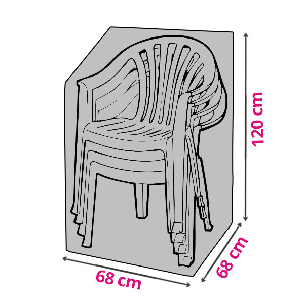 Tuinstoelhoes | Pro Garden | 68 x 68 x 120 cm (Polyester, Zwart) Pro Garden Kabelshop.nl